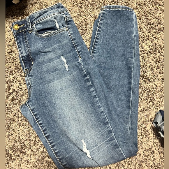 Jeans | Thin Soft Jeans With Slight Ripping In Knee | Poshmark